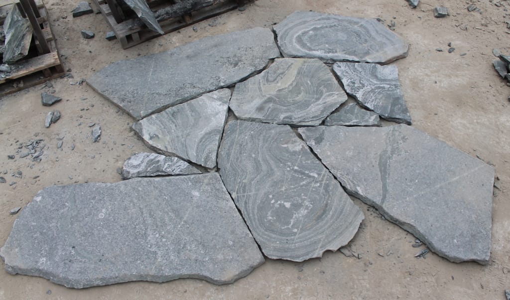 American Mist Granite - Sawn Irregular Pavers | Stone Curators