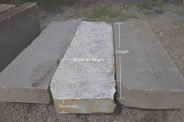 3 Generations of Reclaimed Granite Curbstone | Stone Curators
