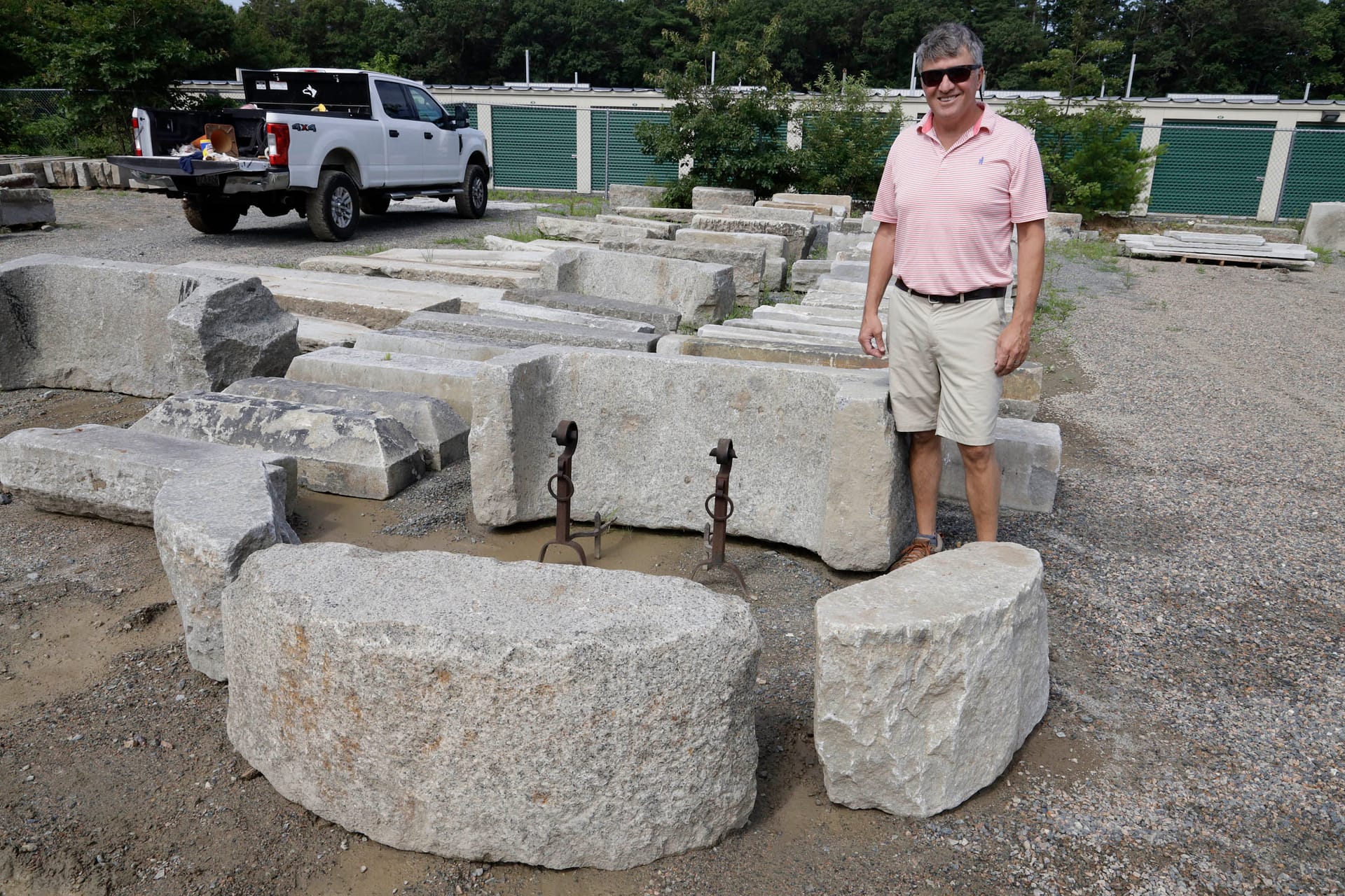 Reclaimed Granite D-Radius Curbstone | Stone Curators