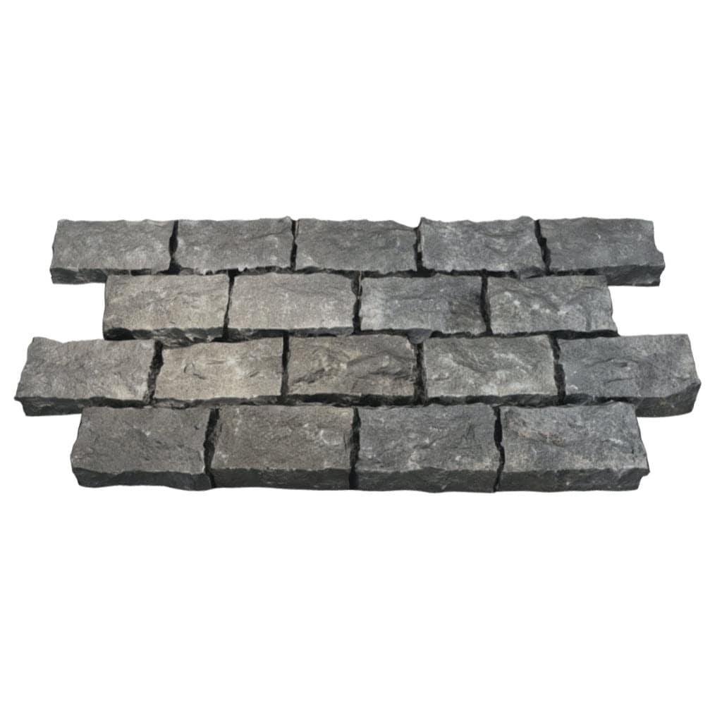 Nordic Black Basalt Cobblestones - Rectangle - Split Top, Split Sides ...