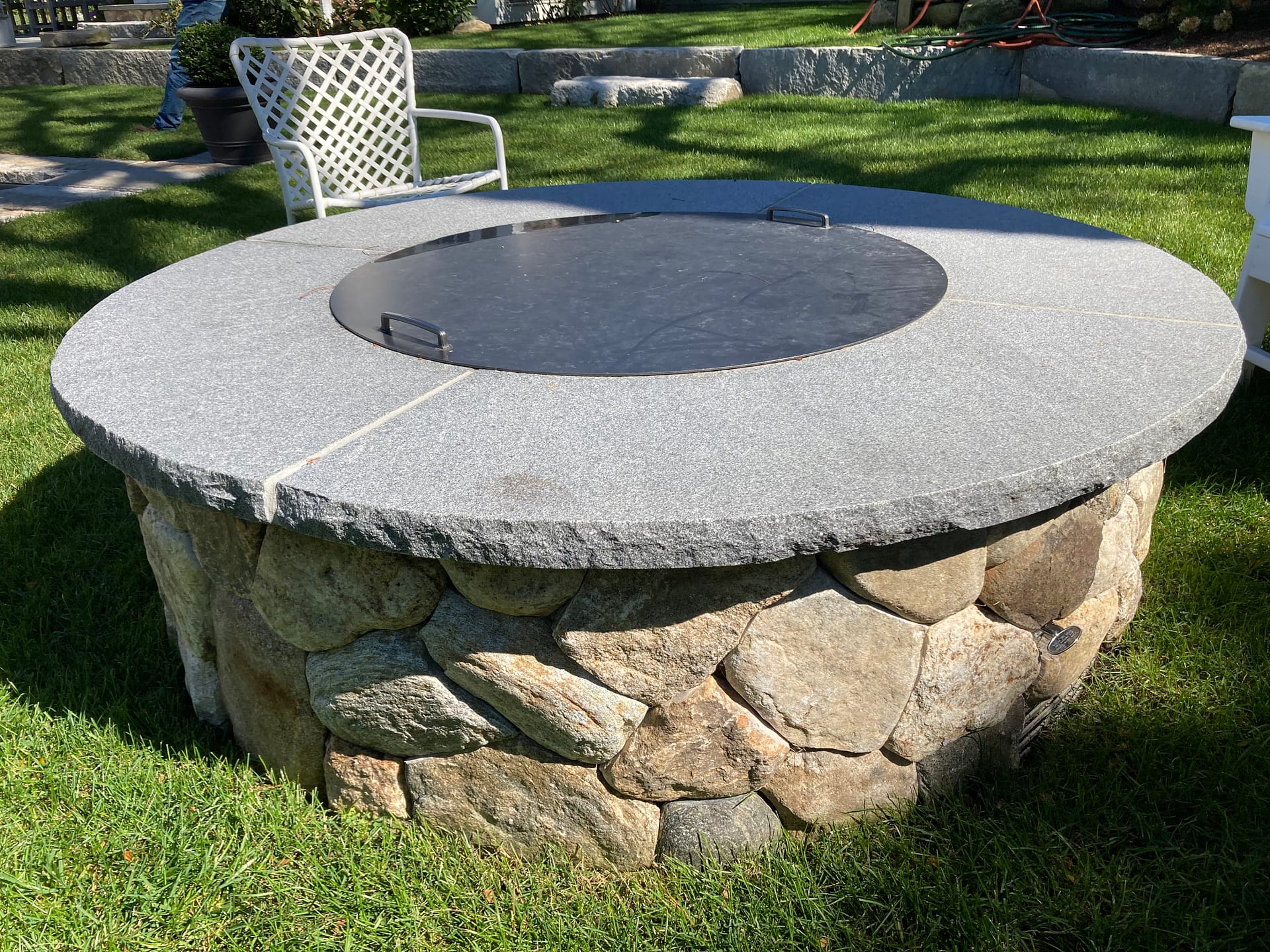 Blue/Gray Bluestone - Flamed Fire Feature | Stone Curators