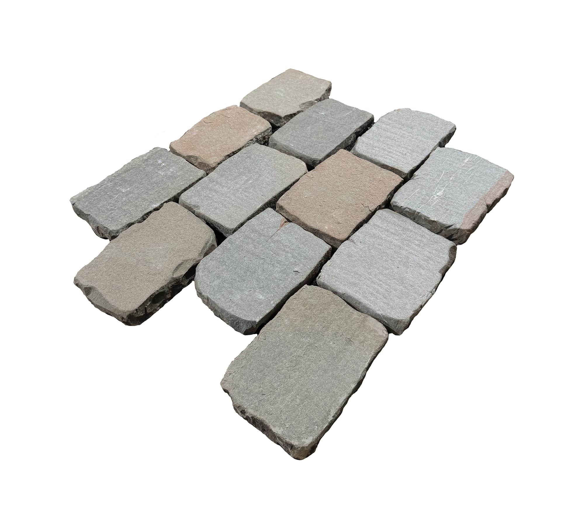 Reclaimed European Sandstone Cobblestones - Rectangle - Flat Surface ...
