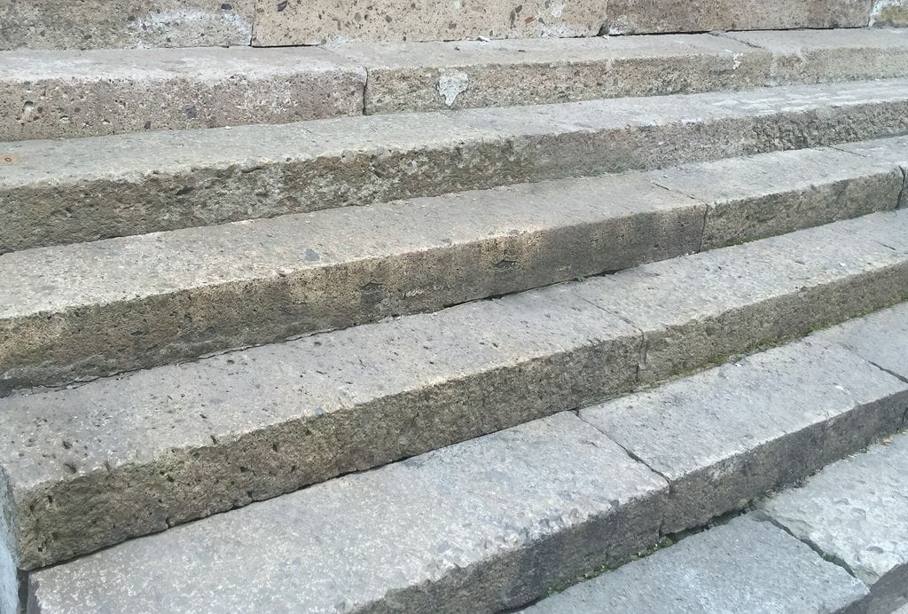Reclaimed Footworn Granite - Monolithic Steps | Stone Curators